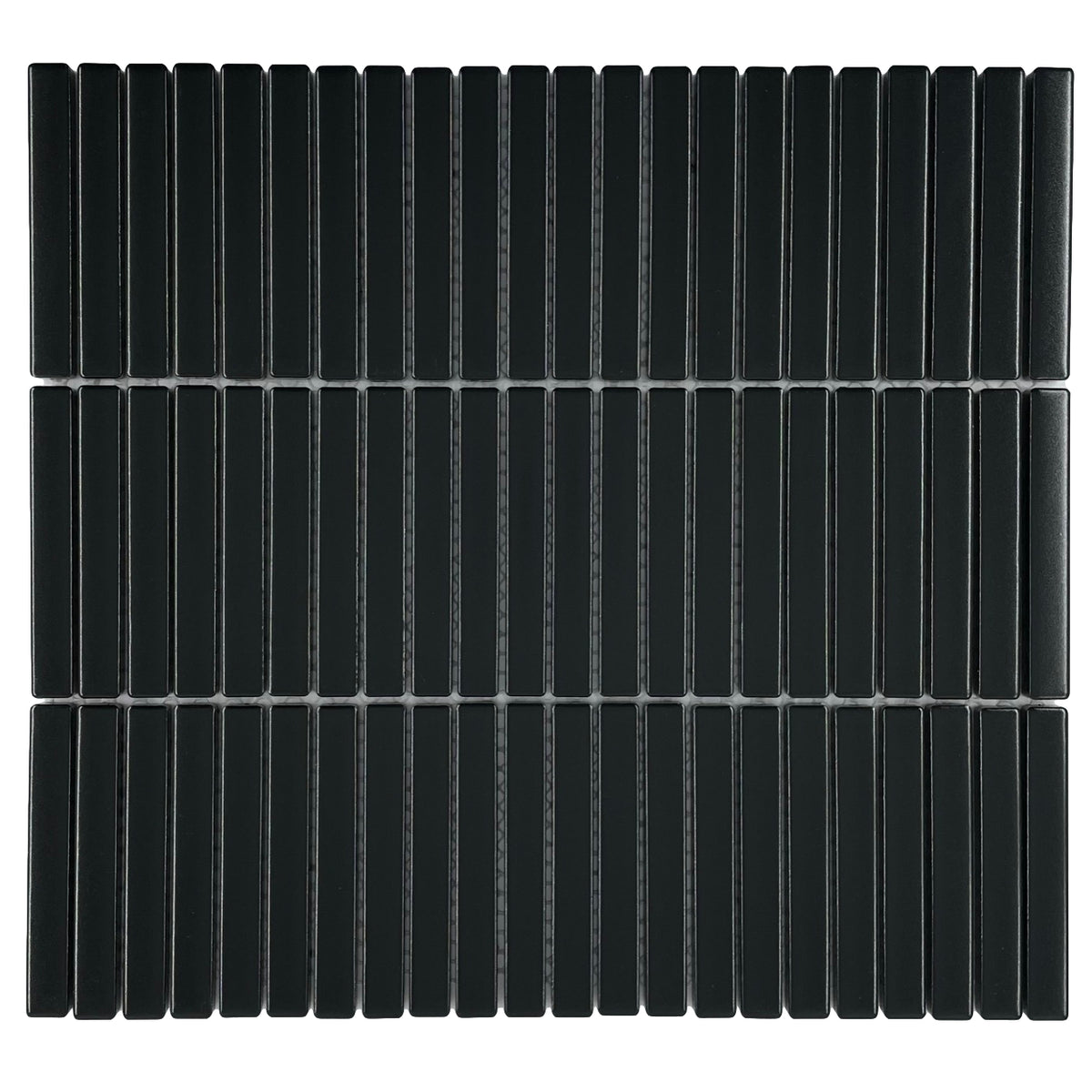 Vintage Stack Black Kit Kat Mosaic Tile Matt 284x295mm – Homer Hub